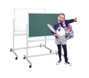 Tabla mobila edukids combinata verde-alb cu suprafata magnetica